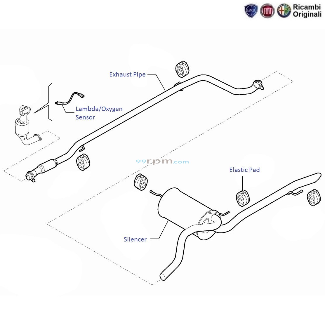FIAT Linea 1.3 MJD Diesel: Exhaust Pipes