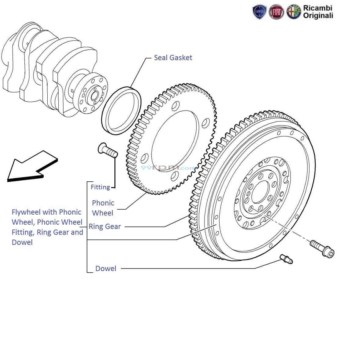FIAT Linea 1.3 MJD Diesel: Flywheel