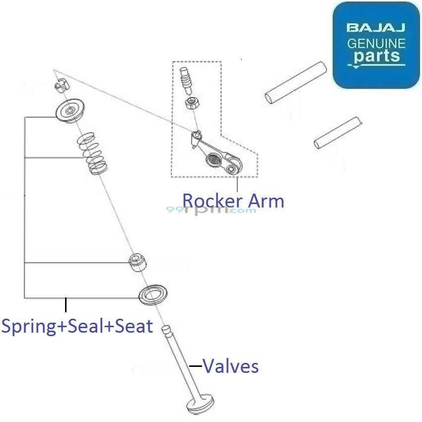Bajaj Discover 100 4G (2012-2015): Engine Valves