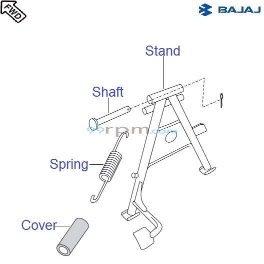Bajaj Pulsar 150 UG4 DTS-i: Center Stand