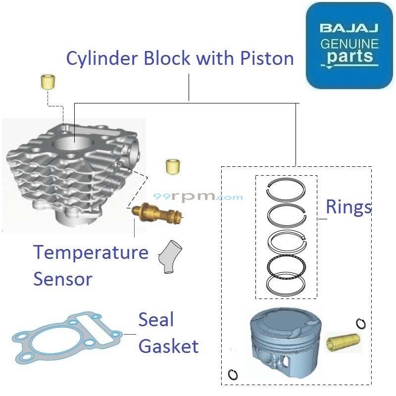 Discover 100T(2013-2014): Cylinder Block