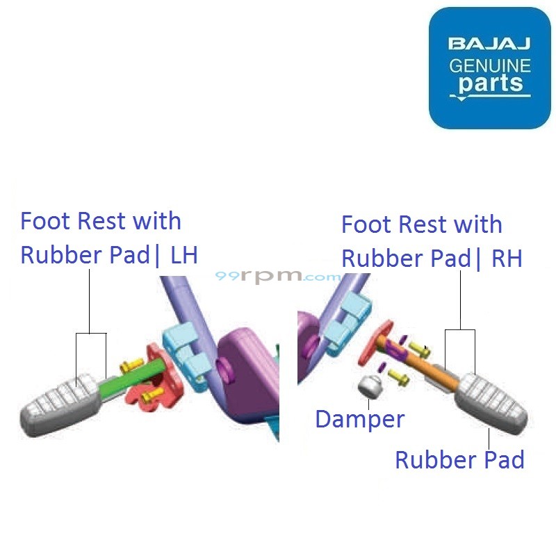 Bajaj V15: Front Footrest