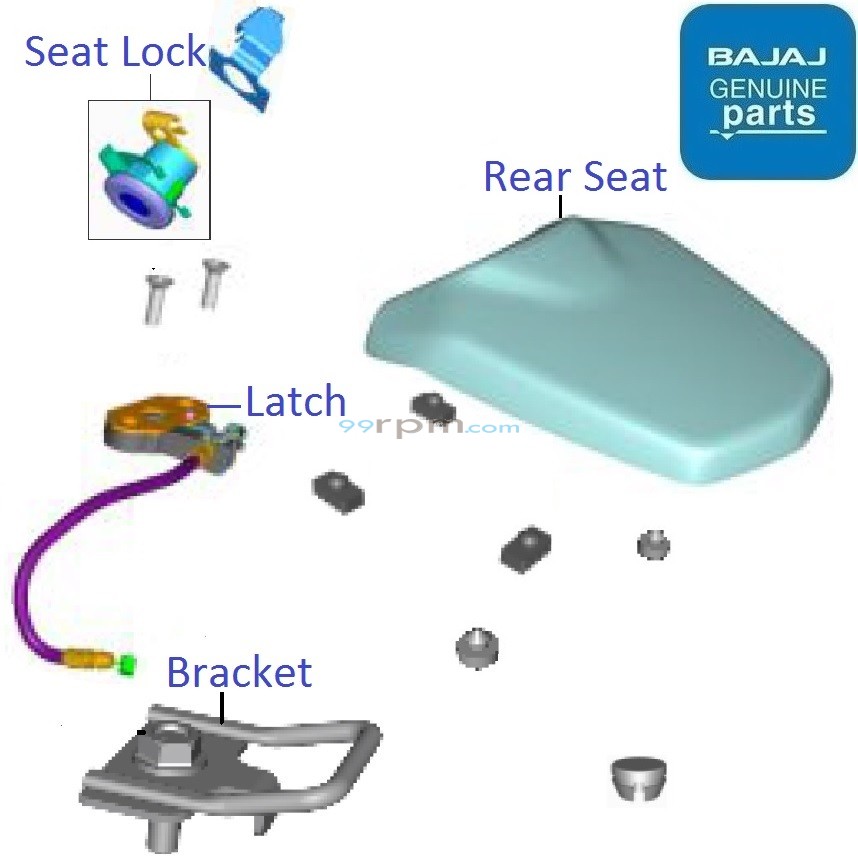 Bajaj Pulsar N250 (Twin Channel ABS, 2022-23): Rear Seat