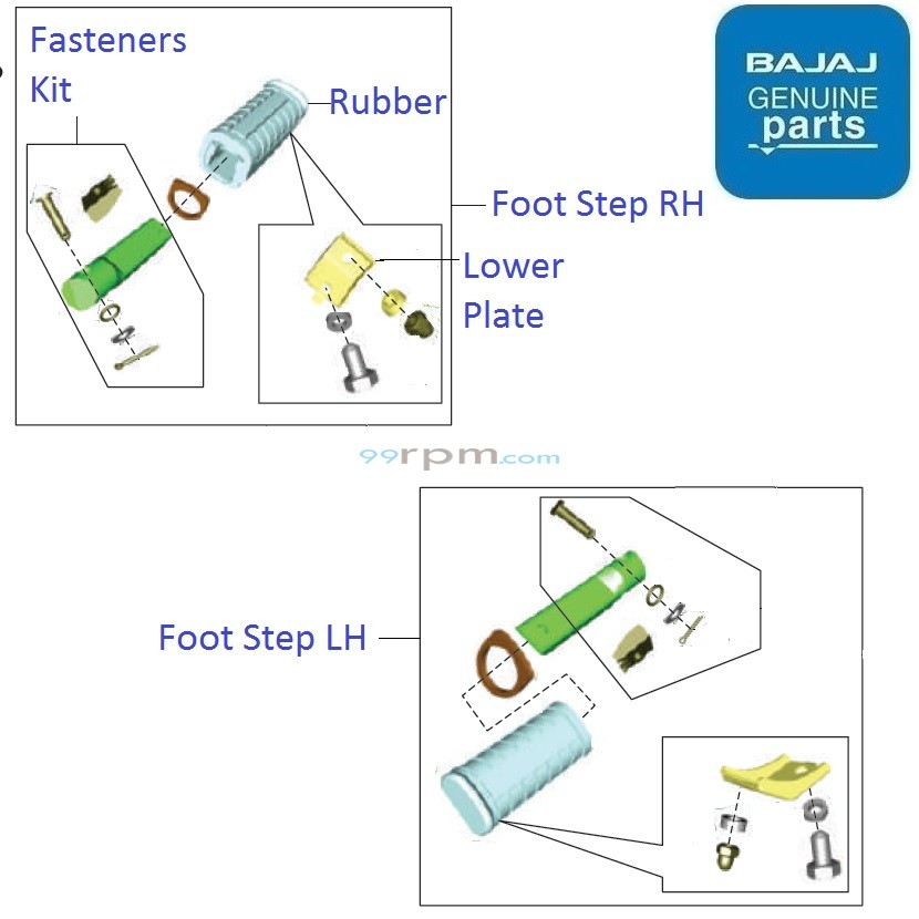 Bajaj Pulsar 180F Neon: Front Footrest