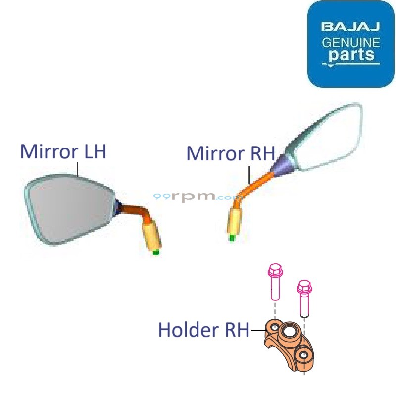 Bajaj Pulsar N150 (Single Disc, 2023-24): Rear View Mirror